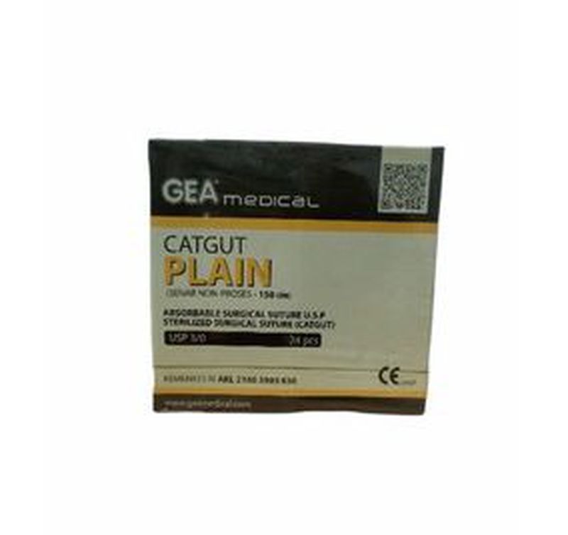 Plain cut gut Suture USP 2/0 3.5 metric