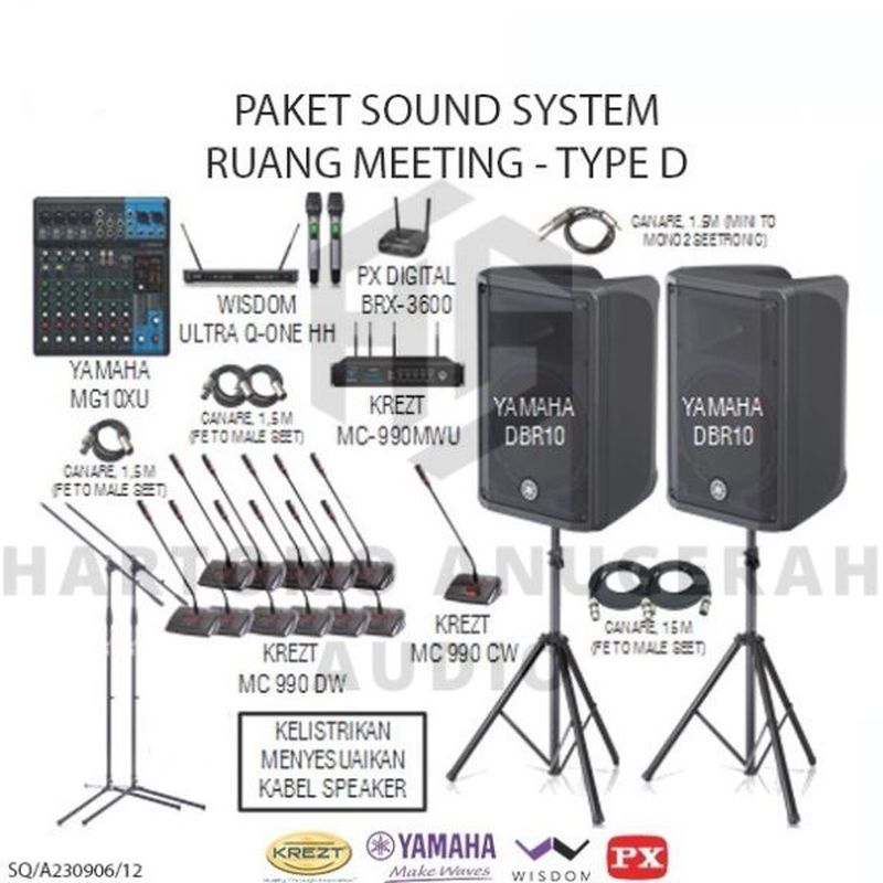 PAKET SOUND SYSTEM KREZT MIX RUANG MEETING - TYPE D