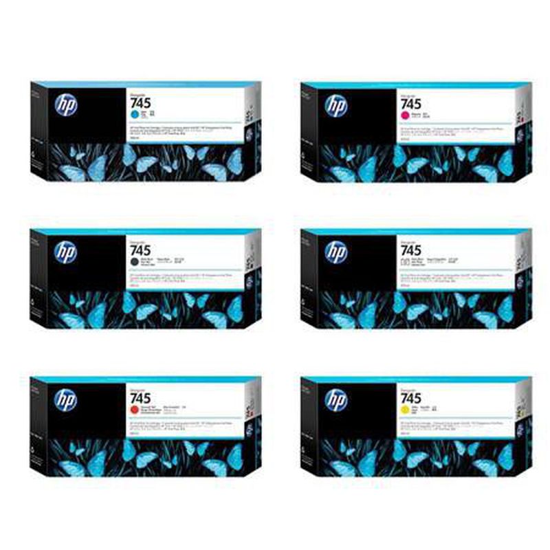 TINTA PLOTTER HP 745 300 ML MATTE BLACK DESIGN JET INK CARTRIDGE F9K05A