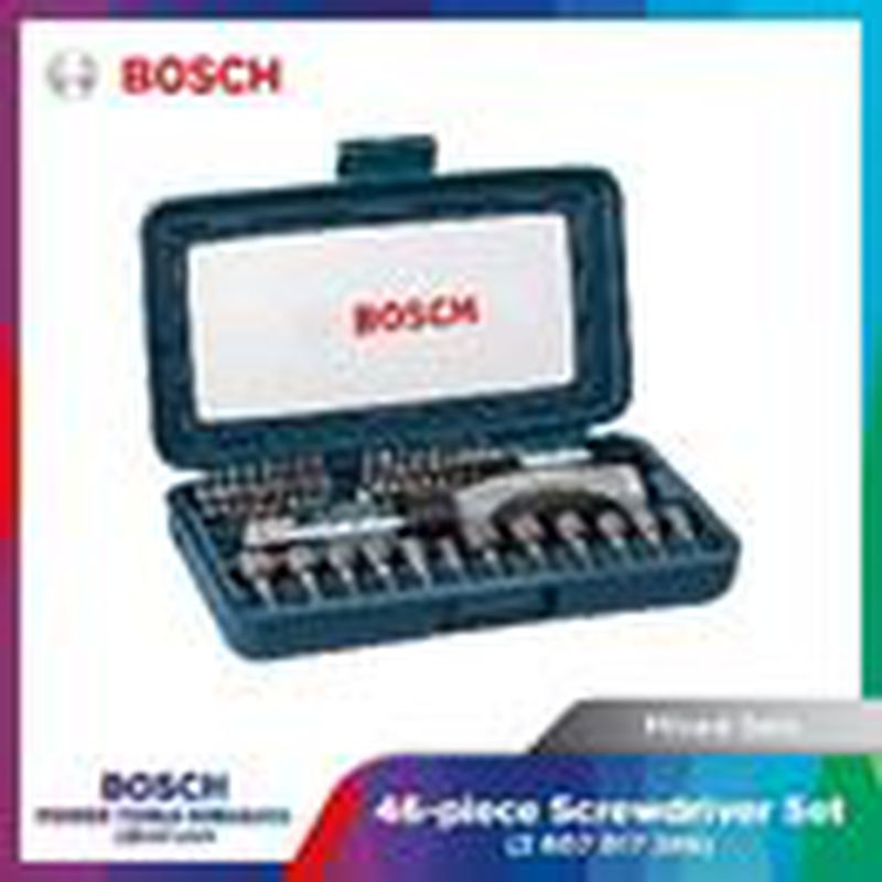 Set Mata Obeng Bosch 46 pcs Screwdriver Bits Mixed Set