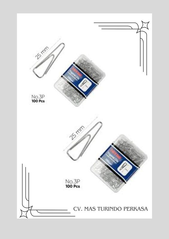 Paper Clip Trigonal sedang isi 100pcs