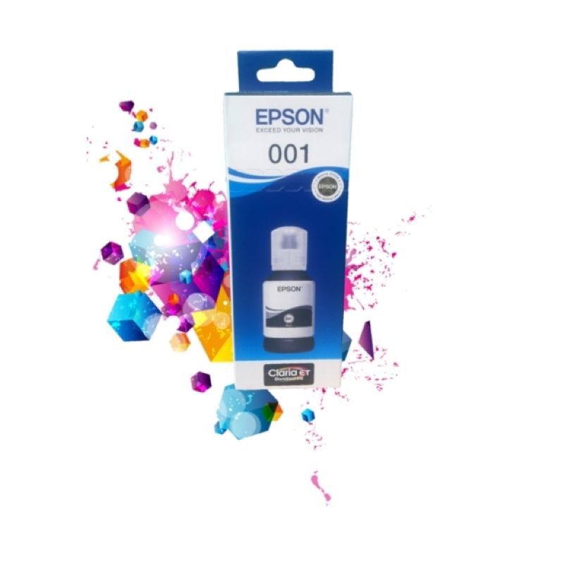 Tinta EPSON 001 BLACK GENUINE - Hitam