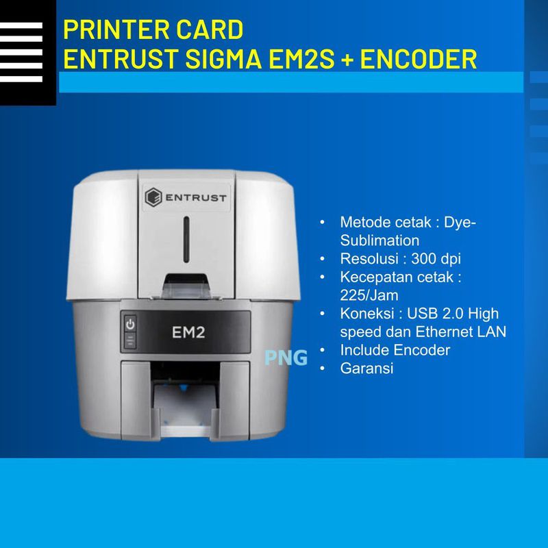 PRINTER CARD ENTRUST SIGMA EM2S + ENCODER (STANDAR SMART CARD BLUE PKB)