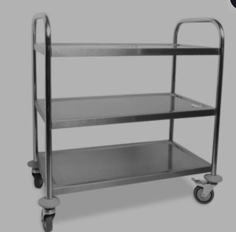 Troly 3 Tingkat Merk Krisbow Stainless Steel