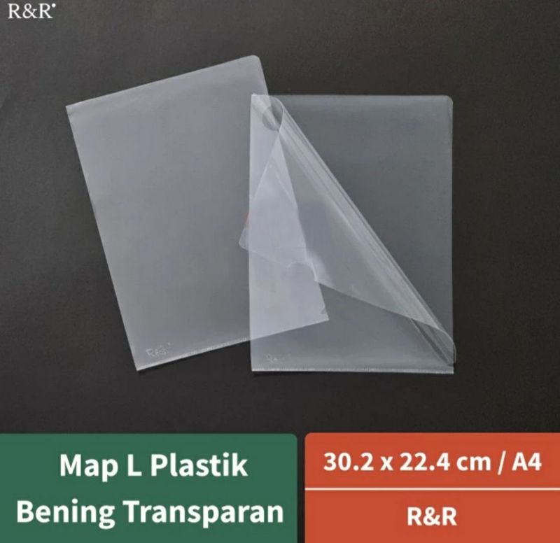 Map Plastik L A4 transparant RR