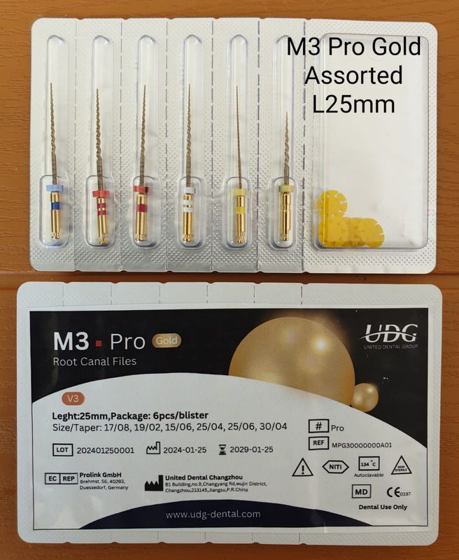 File Rotary M3 Pro Gold Assorted L25mm UDG