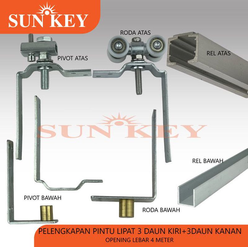 Rel Pintu Lipat - 4 pintu