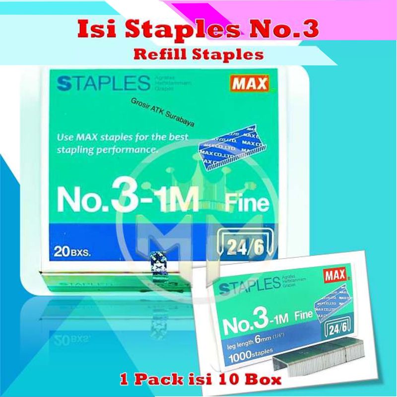 Isi Staples No.3 (10 Box)