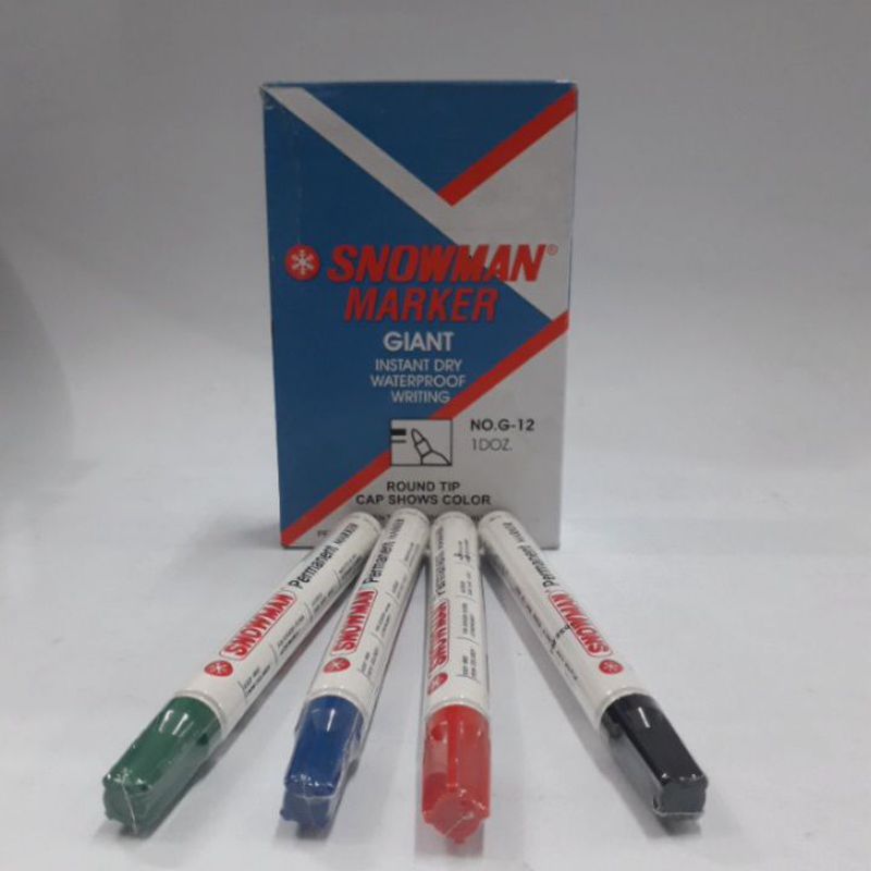 Spidol Snowman Marker Giant No G-12 1doz - Hijau