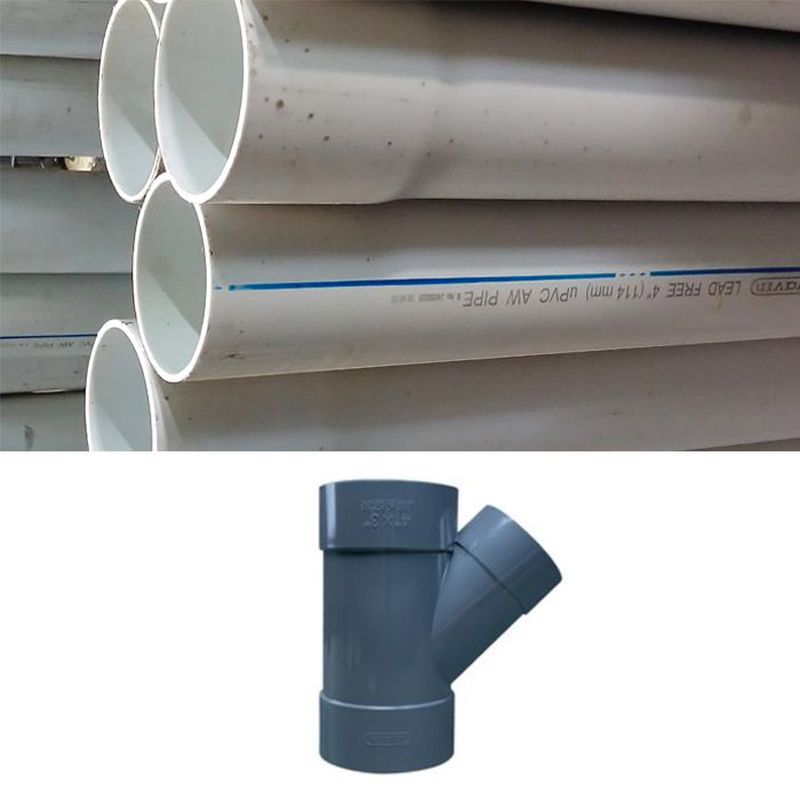 WAVIN Pipa PVC AW 4 Inch + Y Branch D 4 Inch