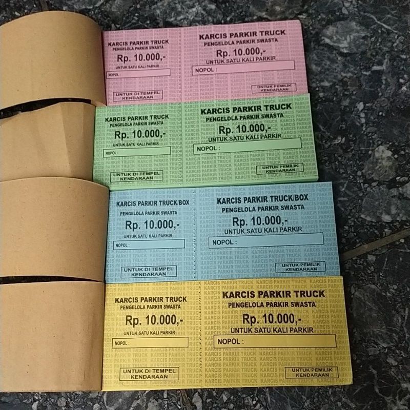 Tiket Karcis Kertas Warna HVS Buku - Pink