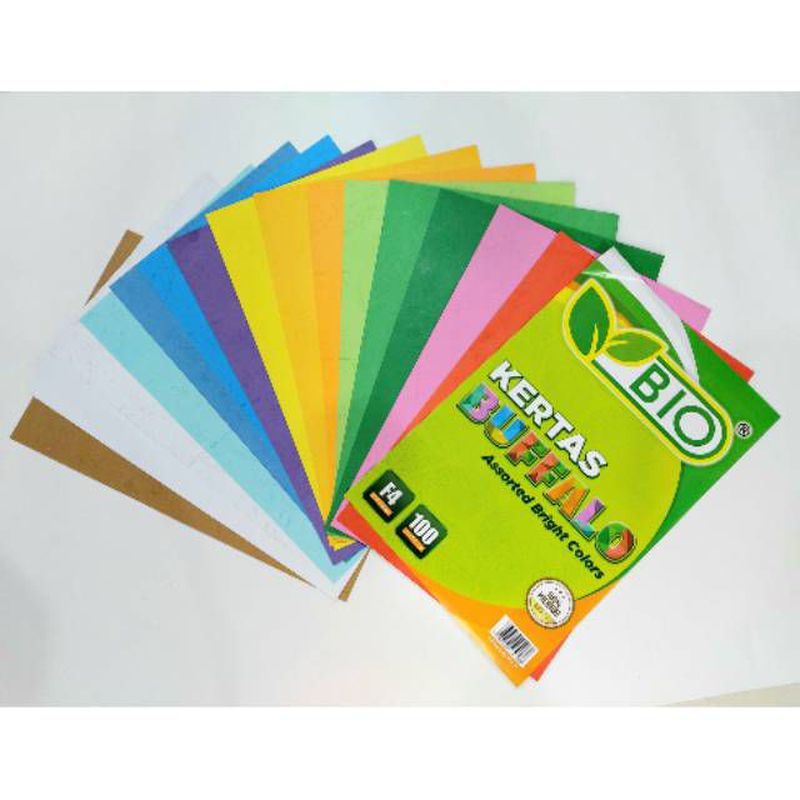 Kertas Buffalo Bio F4 100 Lembar Semua Warna Ready - Hitam