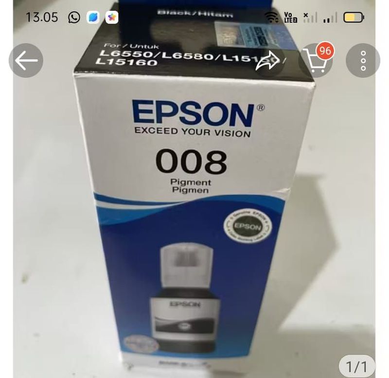TINTA EPSON 008 HITAM 127 ML