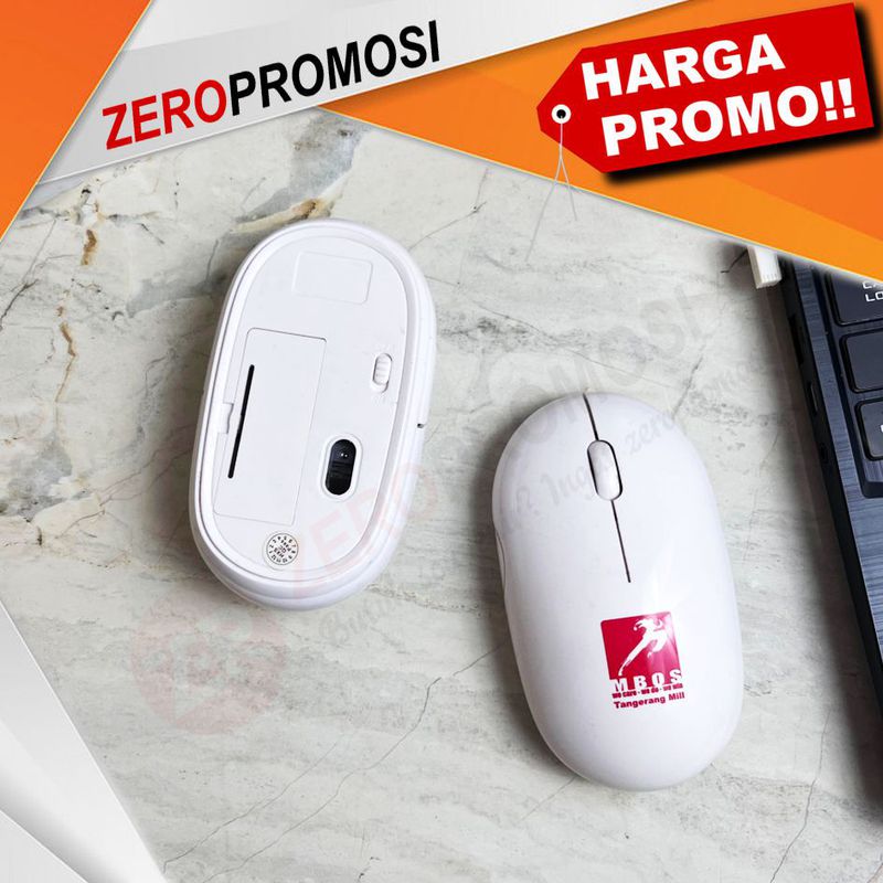 Mouse Wireless MW04 Cetak Logo Custom Untuk Promosi Bisnis