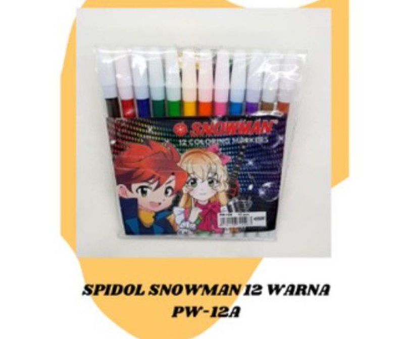 SPIDOL SET SNOWMAN 12 WARNA