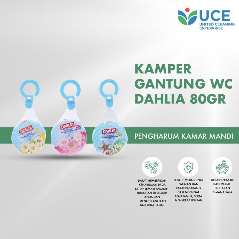 Kamper Gantung WC Dahlia Pengharum Kamar Mandi 80gr - Kuning