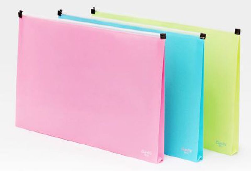 Trendy Zipper Envelope / Map Zipper (12pcs) - Pink