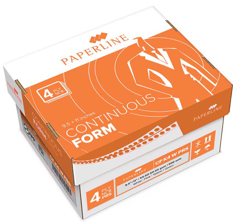 Paperline Continuous Form 4 ply PRS