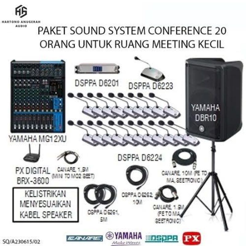 PAKET SOUND SYSTEM CONFERENCE 20 ORANG UNTUK RUANG MEETING KECIL