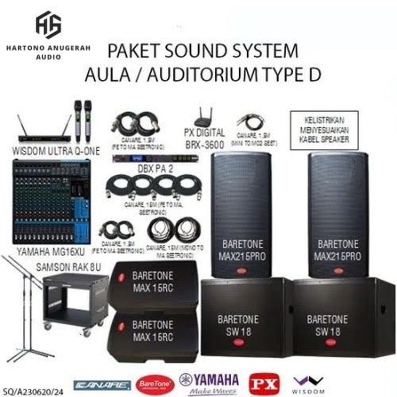 PAKET SOUND SYSTEM AULA / AUDITORIUM TYPE D
