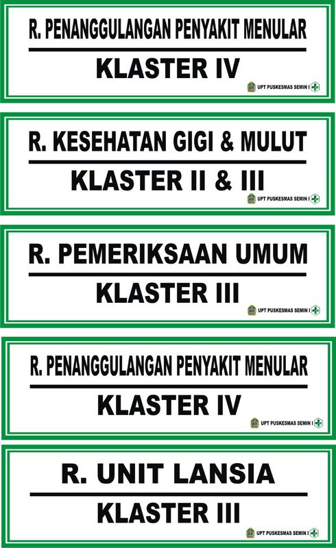 Cetak Sticker klaster // Puskesmas Semin II