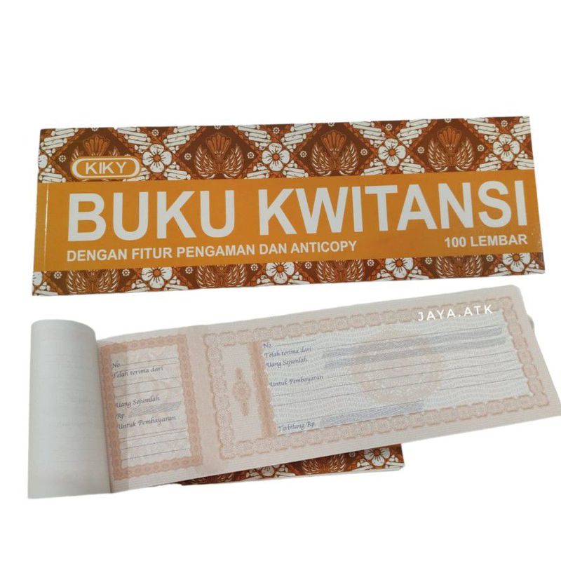 BUKU KWITANSI BESAR KIKY 100 LBR ANTICOPY KUITANSI JUMBO 29X9,5CM