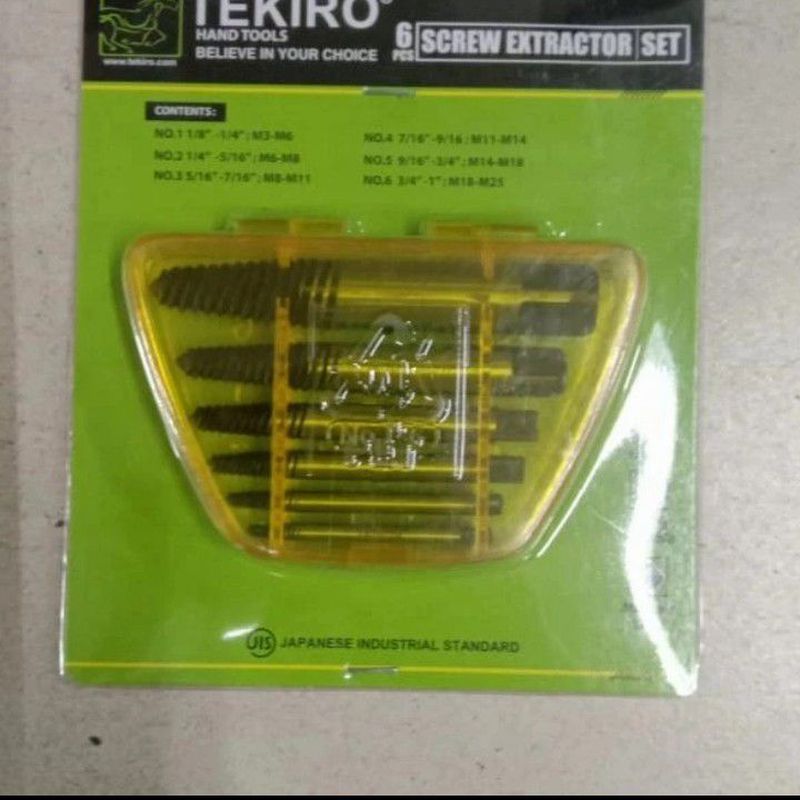 tap balik set 6 pcs tekiro extractor pencabut baut patah