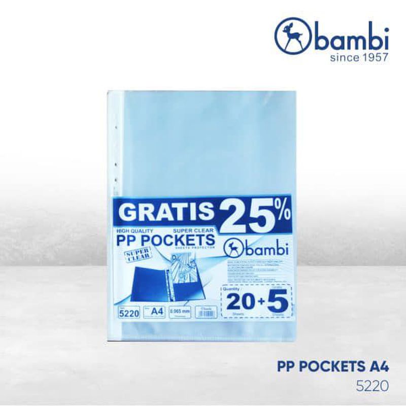 Plastik PP Pocket Bambi A4