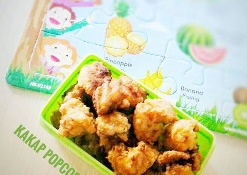 PMT makanan lengkap ibu hamil KEK nasi tuna popcorn bawang dan buah