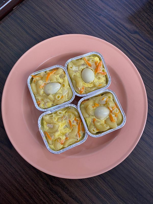 PMT Lokal ibu Hamil KEK"Macaroni kukus Telor puyuh dan pisang