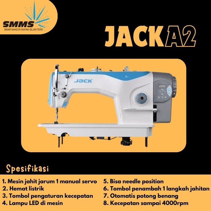 Mesin Jahit JACK A2 High Speed Komplit Set