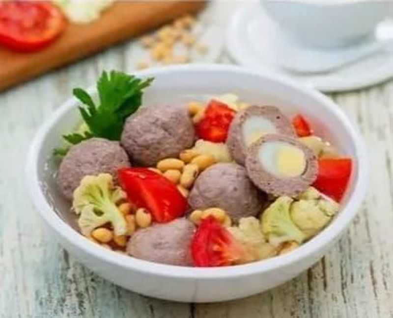 PMT BALITA 9-11 BULAN ( SUP BAKSO TELUR PUYUH TERSEMBUNYI, JERUK MEDAN)