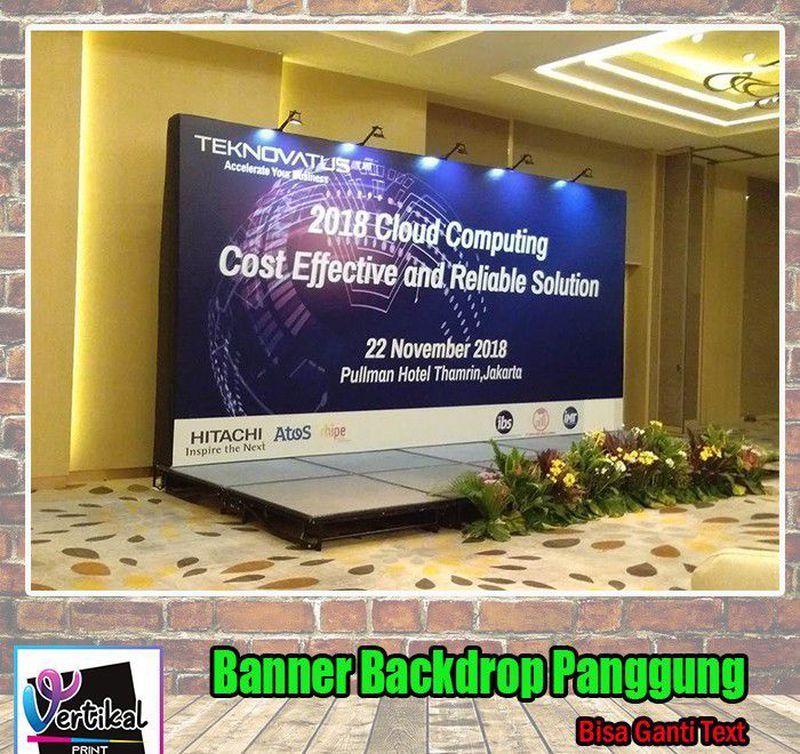 Backdrop Custom Desain 6 m x 3 m