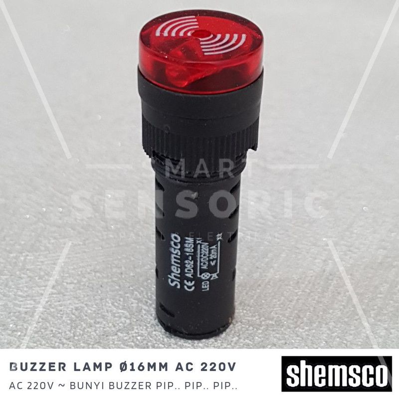 Panel Buzzer 16mm 220VAC 24VDC Shemsco