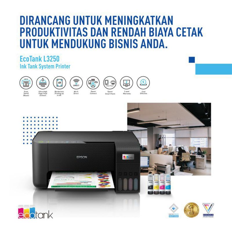 Printer Epson L3250 Multifungsi WIFI ( Print, Scan, Copy)