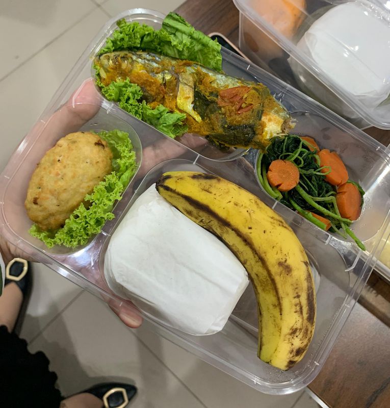 PMT Ibu Hamil KEK, Makanan lengkap Nasi dengan pepes ikan kembung ...