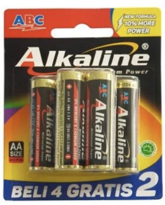 BATERAI ALKALINE AA-2 LR-06 B4+2