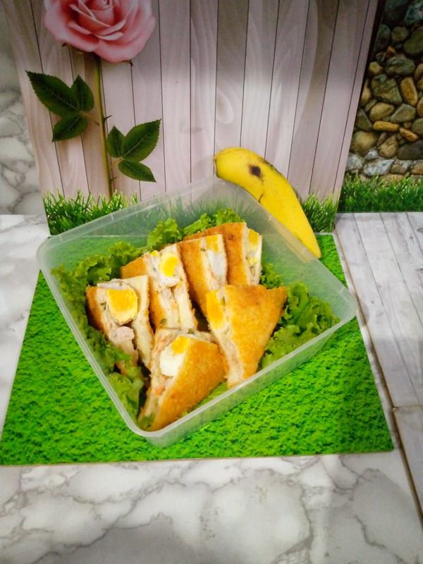 Pemberian Makanan Tambahan (PMT) Ibu Hamil KEK, Kudapan Roti goreng isi ...