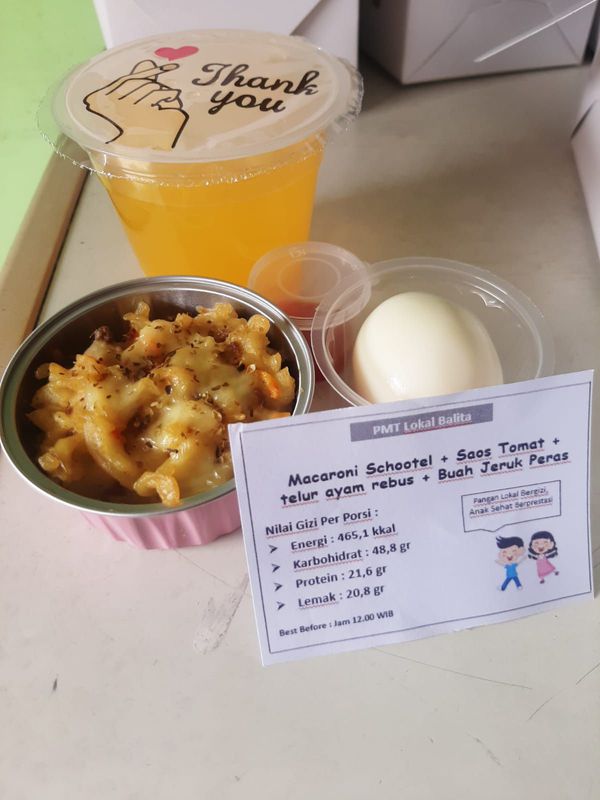 Pemberian Menu Tambahan (PMT) Kudapan Balita, Macaroni Schotel