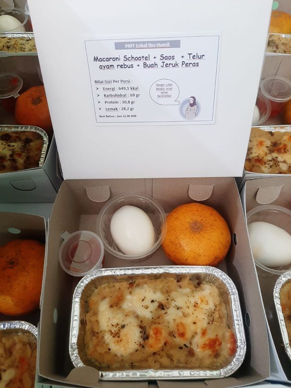 Pemberian Menu Tambahan (PMT) Ibu Hamil KEK, Macaroni Schotel