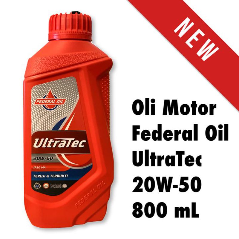 Oli Motor Bebek FEDERAL ULTRATEC 800ml SAE 20W-50 AB573 TERBARU