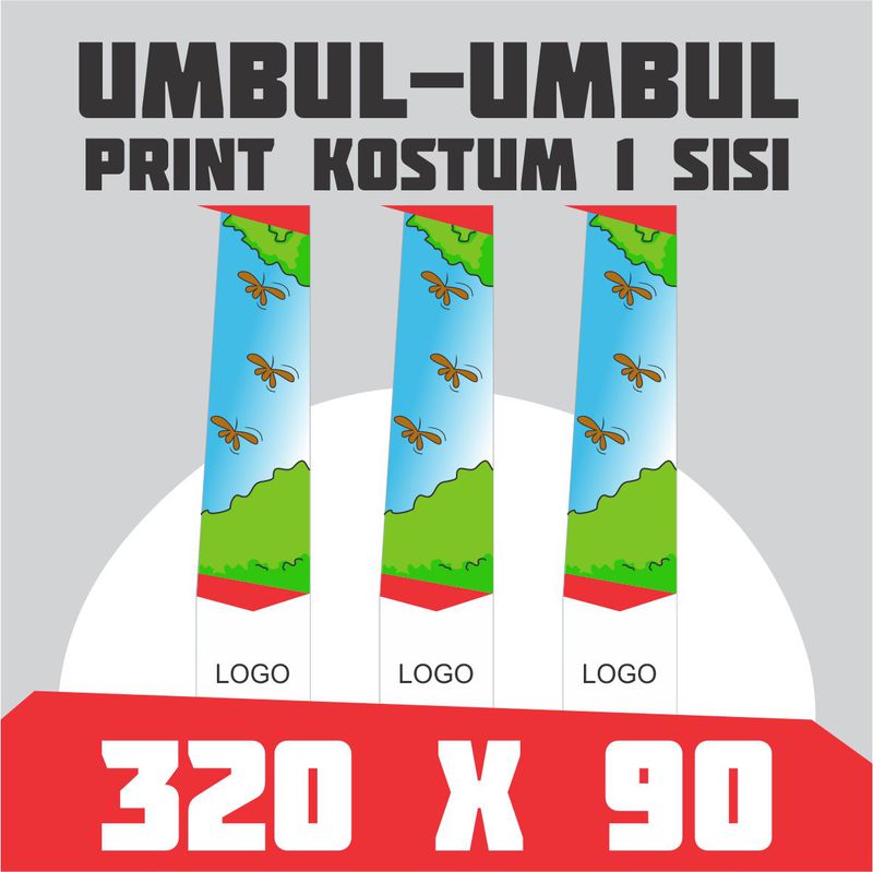 UMBUL PRINT KECIL 1 SISI BAHAN TC