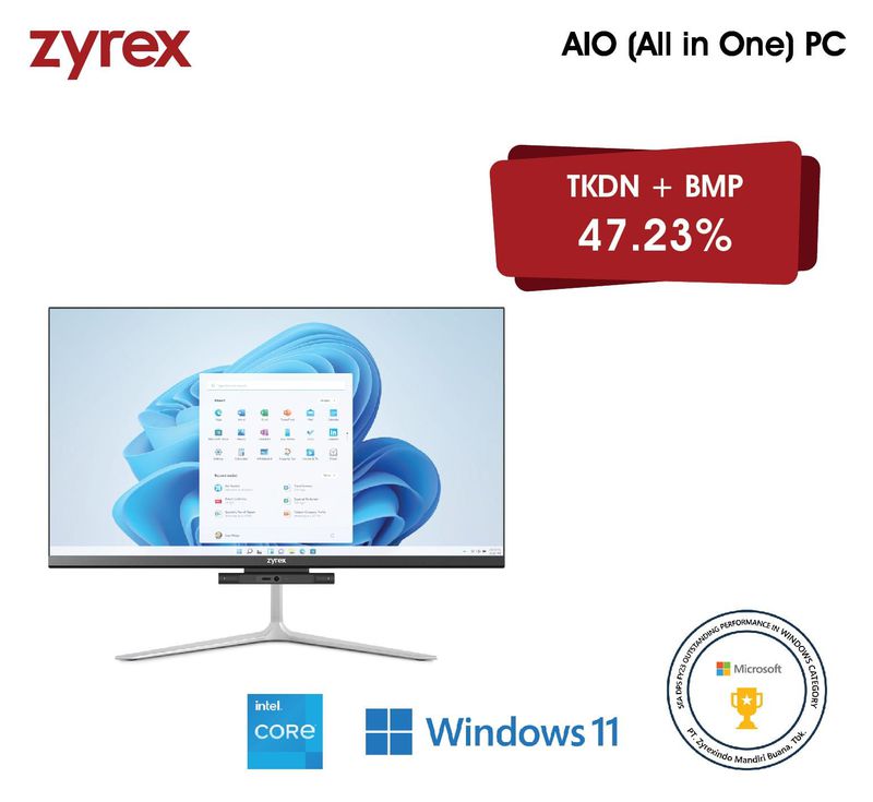 ZYREX AIO PC DISCOVERY BF24 2223U-8S5 / Intel Core i3-1215U