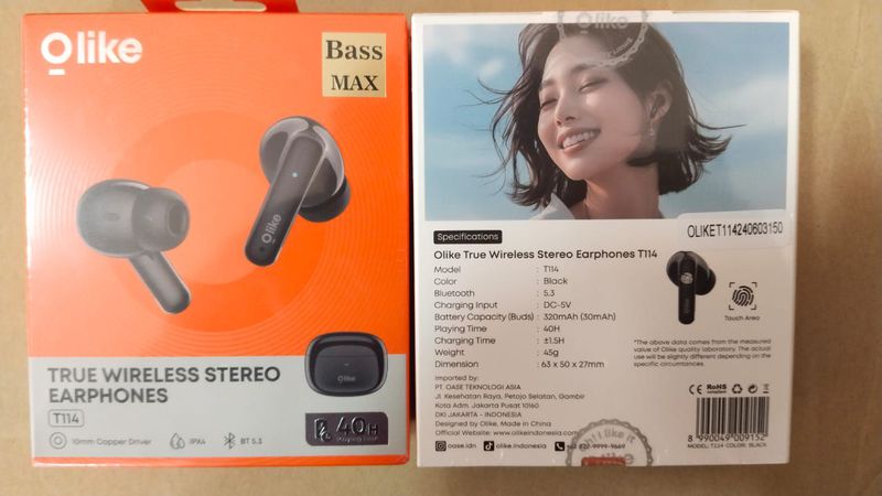 True Wireless Stereo Earphone T114 Headset Bluetooth Bass Max Olike