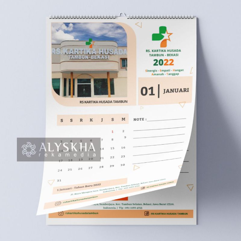 Kalender Dinding Hanger Spiral