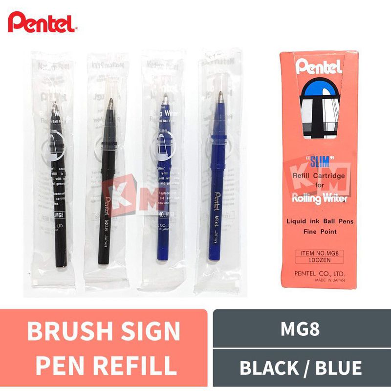 Refill Pulpen Pentel Slim Rolling Writer 0.8mm