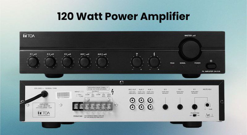 TOA ZA-2120 ZA2120 Power Amplifier 120 Watt 100V