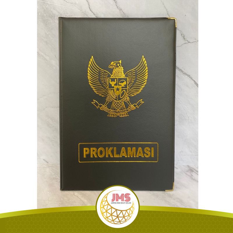 Map hitam hardcover hot print emas