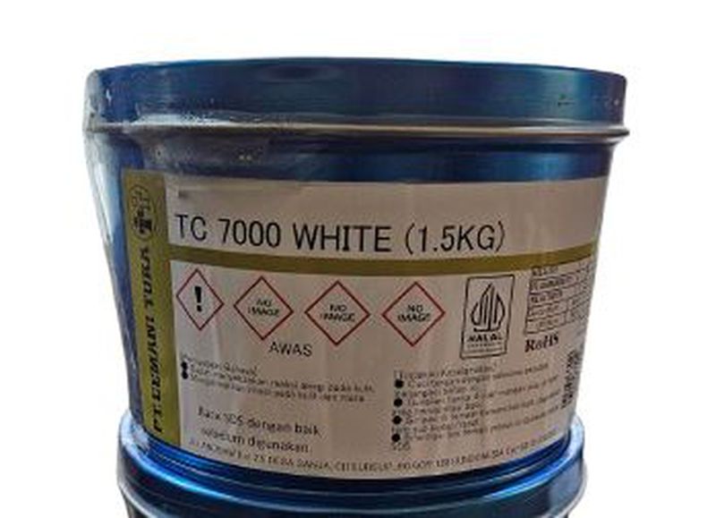 TINTA CETAK | TINTA TC 7000 WHITE CEMANI TOKA 1,5KG