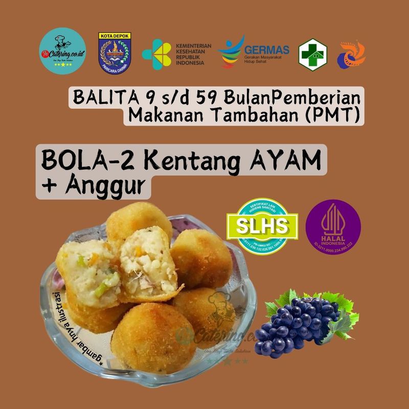Pemberian Makanan Tambahan (PMT) BALITA 9-59 Bln -- BOLA-2 KENTANG AYAM ...